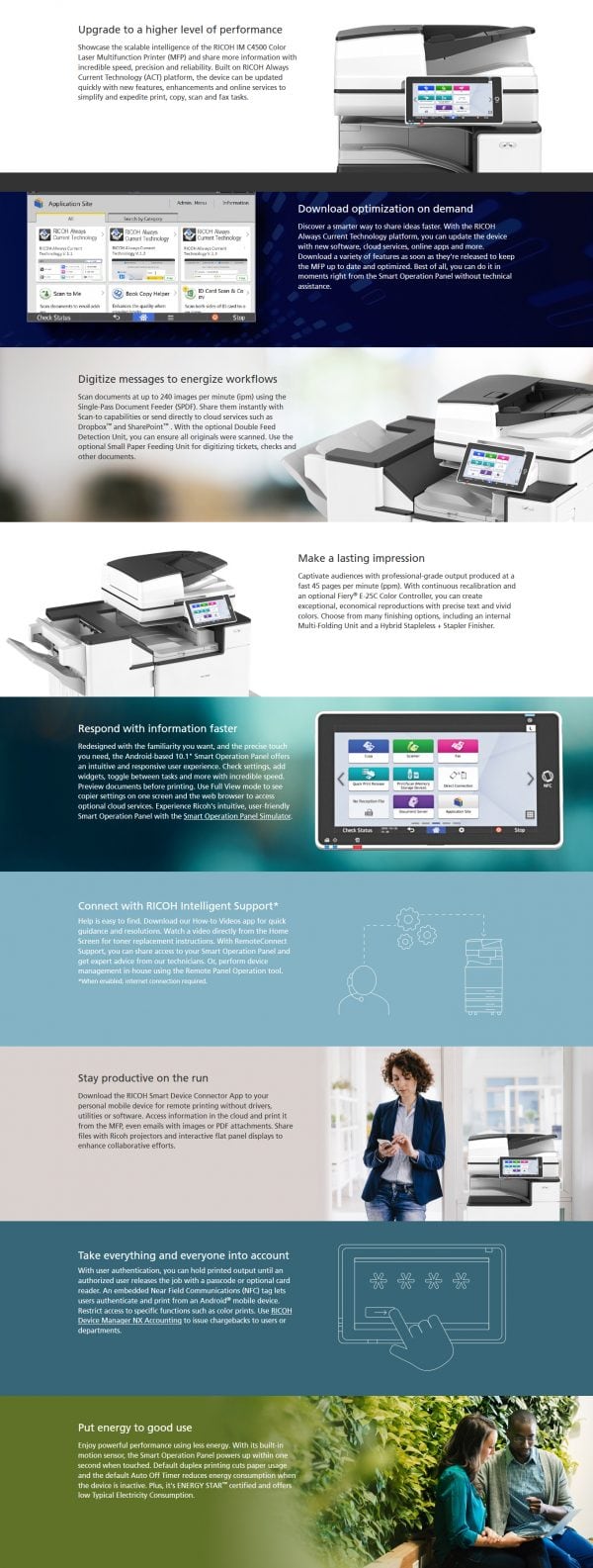 Savin IM C4500 Color Laser Multifunction Printer - Magee Office