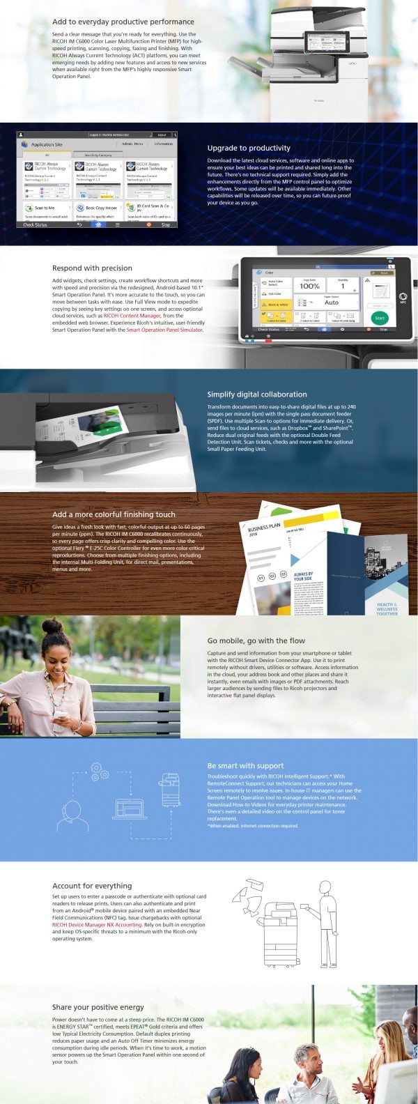 Savin IM C6000 Color Laser Multifunction Printer - Magee Office