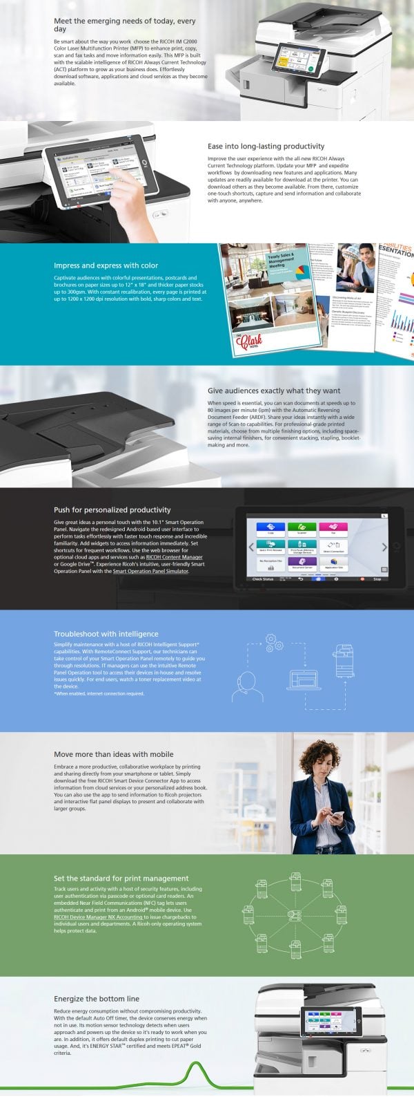 Savin IM C2000 Color Laser Multifunction Printer - Magee Office