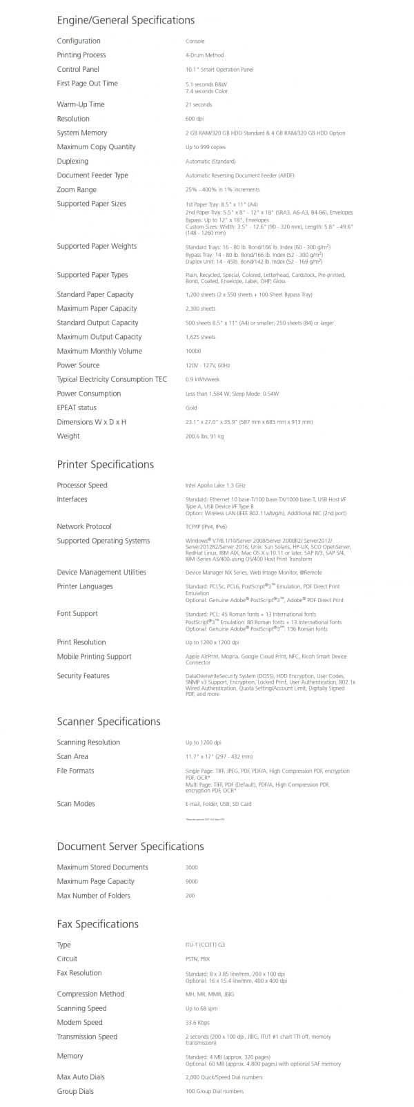 Savin IM C2500 Color Laser Multifunction Printer - Magee Office